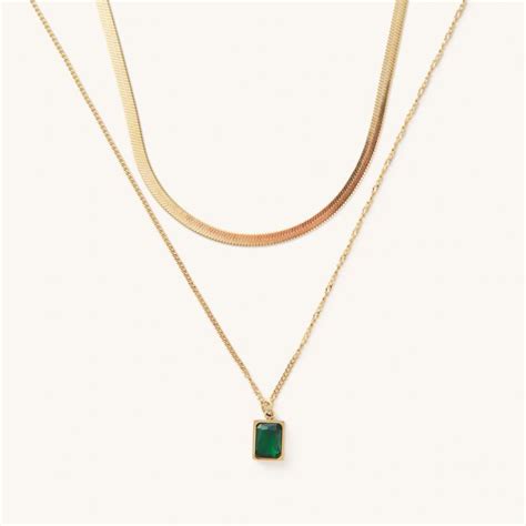 Juliana Double Chain Necklace Double Chain Necklace Chain Necklace Double Chain