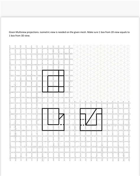 solved given multiview projections isometric view is needed