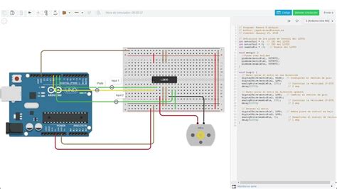 Simulating Dc Motor Control With H Bridge L293d Using Arduino Youtube