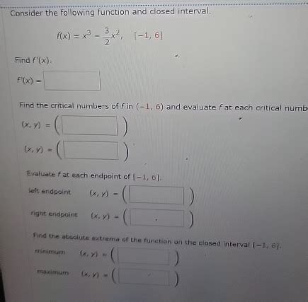 Solved Consider the following function and closed | Chegg.com