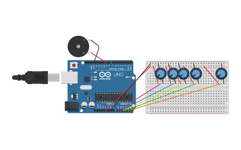 circuit design arduino synth tinkercad
