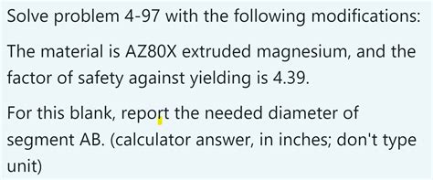 Solved In This Blank Report The Needed Diameter Of Segment