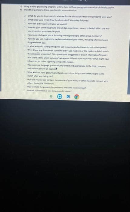 in this assignment you will have a discussion with