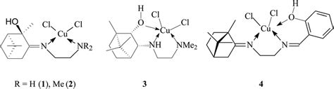 New Copper Complexes 1 4 With Terpene Derivatives Of Ethylenediamine