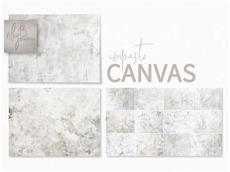 Impasto Canvas Textures White Plaster Surfaces Rough Brush Strokes Subtle Texture Layers