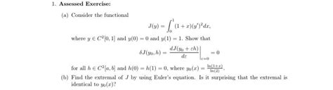 Solved 1 Assessed Exercise A Consider The Functional