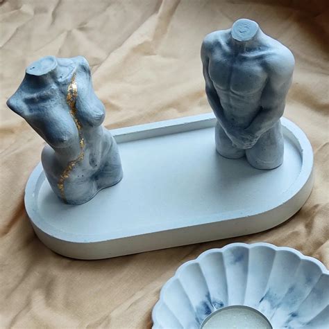 Женское тело и мужское тело Декоративные подносы Самодельные свечи Свеча