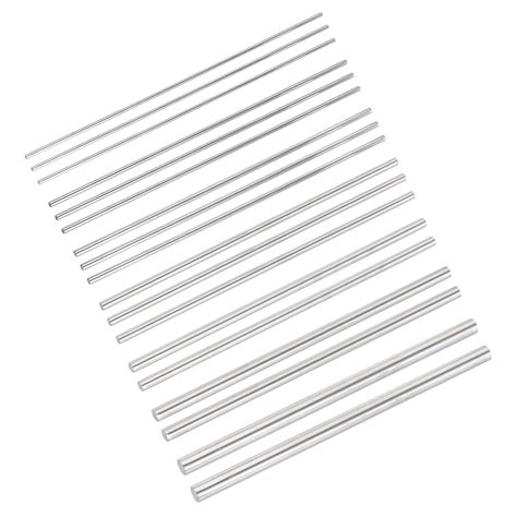 Uxcell 18 Pcs 304 Stainless Steel Round Rods 22534568mm Dia