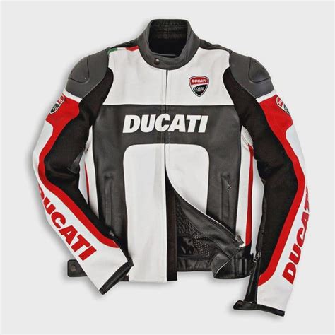 Ducati Corse C6 Motorcycle Jacket Handcrafted Cowhide Leather Riding