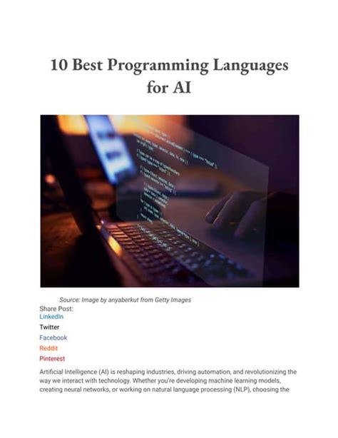 10 best programming languages for ai pdf