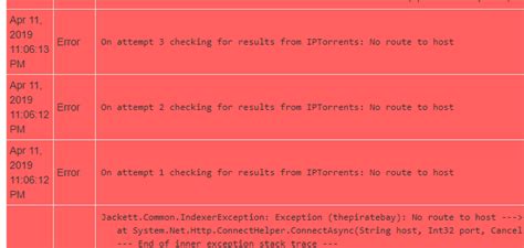 [1337x] exception 1337x no route to host no route to host test