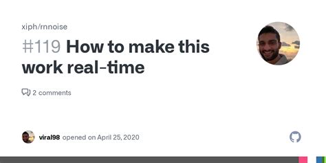 How To Make This Work Real Time Issue 119 Xiph Rnnoise GitHub