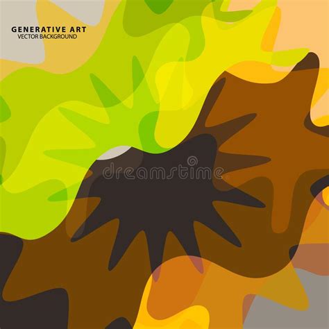 Generative Art Colorful Abstract Background Vector Template Stock Vector Illustration Of