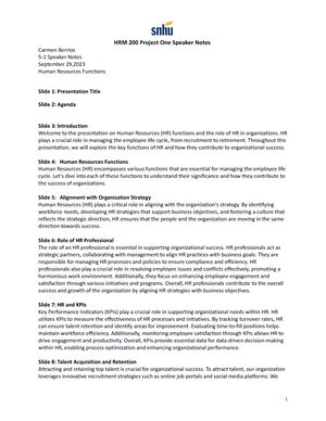 HRM Module Assignment HR Inbox Assignment HR Inbox Cynthia Benjamin Southern New