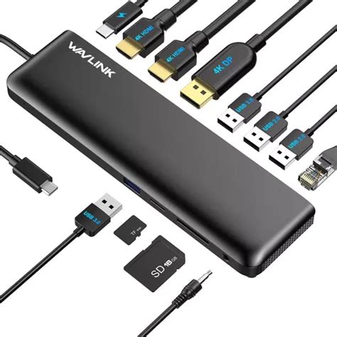 Wavlink Usb C Docking Station 12 En 1 4k Triple Display Con Mercadolibre