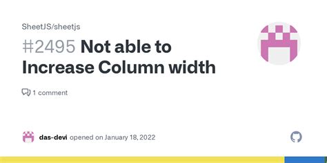 Not Able To Increase Column Width · Issue 2495 · Sheetjssheetjs · Github