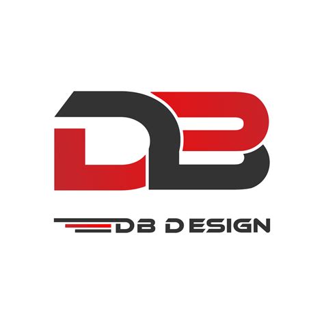 Db Letters Logo Design Vector Images Db Logo Red And Black Color Monogram Design Bd Icon