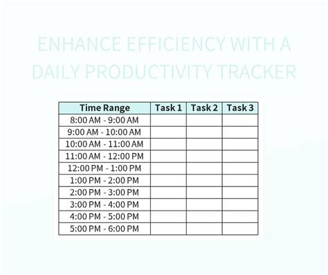 Free Productivity Tracker Templates For Google Sheets And Microsoft Excel Slidesdocs