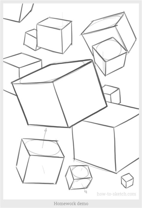 Cube Perspective Drawing At PaintingValley Com Explore Collection Of Cube Perspective Drawing