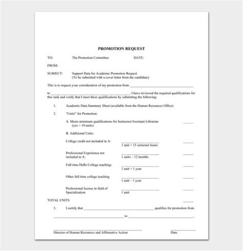 Promotion Request Letter 26 Sample Letters Format