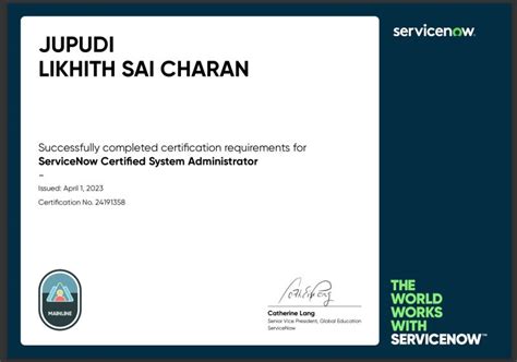 Likhith Sai Charan Jupudi On Linkedin Servicenow Csa
