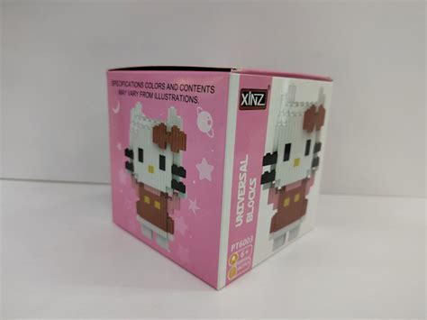 3Д конструктор из мини блоков Hello Kitty Хеллоу Китти пиксельный купить с доставкой по