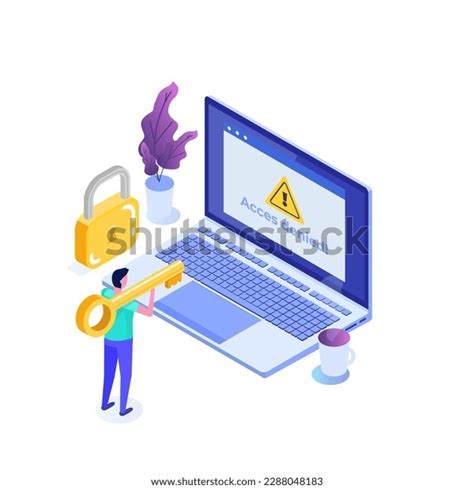 Browser Window Login Access Denied Password Stock Vector Royalty Free