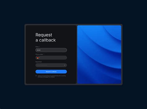 Callback Request Form By Anna Litvinova On Dribbble