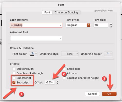 How To Format Subscript Or Superscript Text In Powerpoint