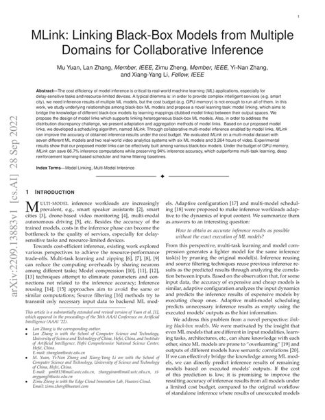 Mlink Linking Black Box Models From Multiple Domains For Collaborative Inference Deepai