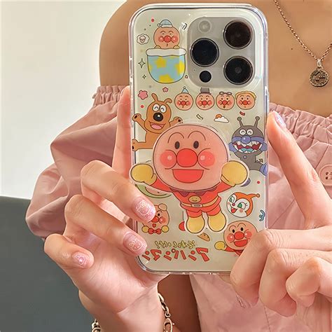 신상 당일출고⭐1 1 스마트톡증정 호빵맨 귀여운 핸드폰 케이스 아이폰케이스 아이폰 11 12 13 14 15 프로 맥스 스마트톡 거치대 세트 에이블리