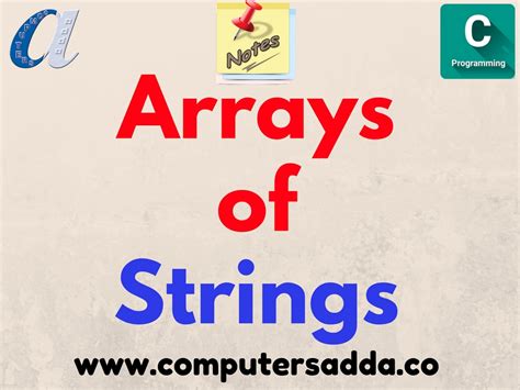 C Programs Using Array Of Strings Computersadda