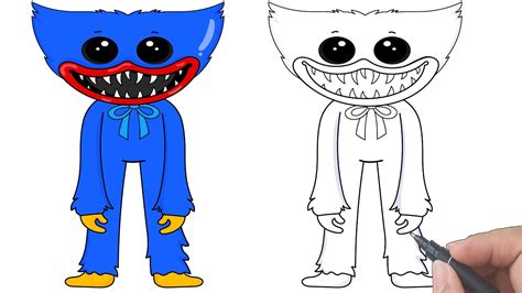 How To Draw Huggy Wuggy Easy L Poopy Playtime L كيف ارسم هاجي واجي