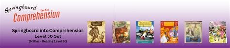 Springboard Into Comprehension Level 30 Pack 6 Titles Lioncrest