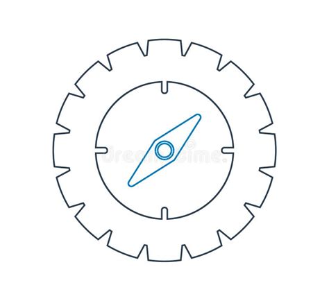 Compass Icon Line Style Vector Stock Vector Illustration Of