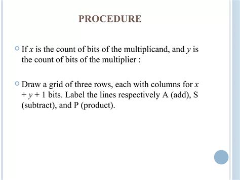 Booths Multiplication Algorithm Ppt Physics Science