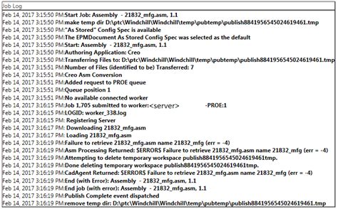 CAD Worker Jobs Failing PTC Community