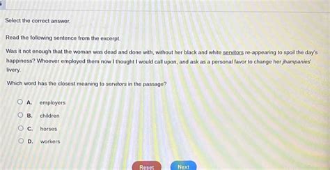 Solved Select The Correct Answer Read The Following Sentence From The