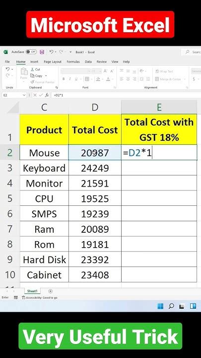 Excel Very Useful Trick Excelshorts Exceltipsandtricks2022 Computertricks Msexceltricks