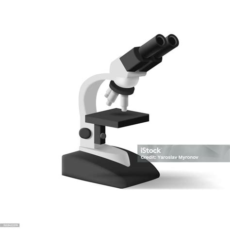 3d 벡터 현실적인 현미경 그림 제약 과학 및 교육 장비 3차원 형태에 대한 스톡 벡터 아트 및 기타 이미지 3차원 형태 건강관리와 의술 검사 보기 Istock