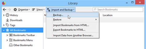 Restore Bookmarks From Backup Or Move Them To Another Computer