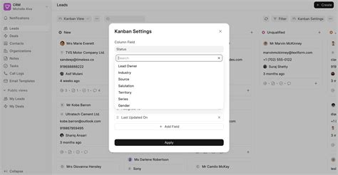 Introducing The Kanban View In Frappe Crm Frappe Crm Frappe Forum