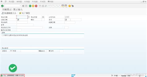 Sap前台操作手册 Fi模块 Gl 凭证录入 总账凭证处理 会计凭证预制 事务码f 65 Fbv2 Fbv3 Fbv0 Fb08and后台表