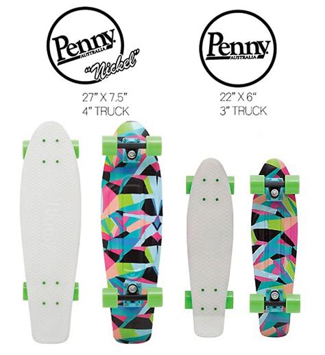 Penny Board Size Chart Minimalist Chart Design
