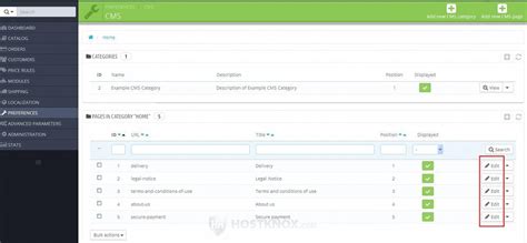 hostknox prestashop 1 5 1 6 cms pages tutorial