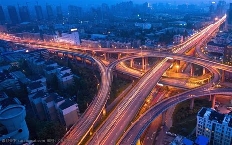 上海市中心高架立交俯瞰素材图片下载 素材编号06109215 素材天下图库