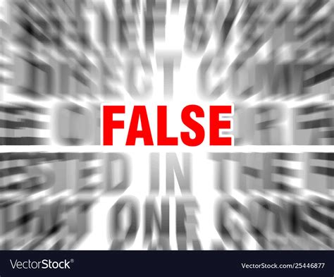 False Royalty Free Vector Image Vectorstock