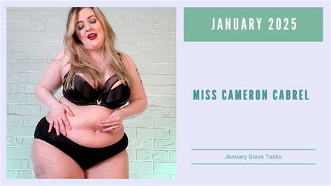 January 2025 Slave Task Calendar Slave Training Mp4 Miss Cameron Cabrel Clips4sale