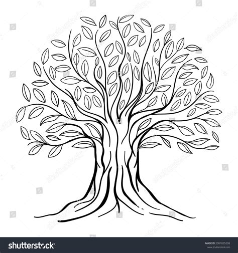Tree Pattern Template Tree Illustration Design Stock Vector Royalty Free 2001835298 Shutterstock