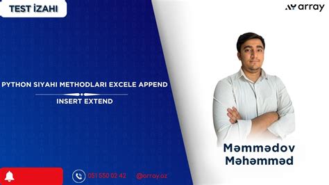 Python Siyahı Methodları Append Insert Extend Youtube
